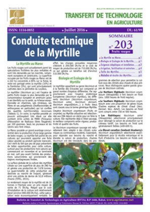 Conduite technique de la Myrtille - Transfert de Technologie en ...